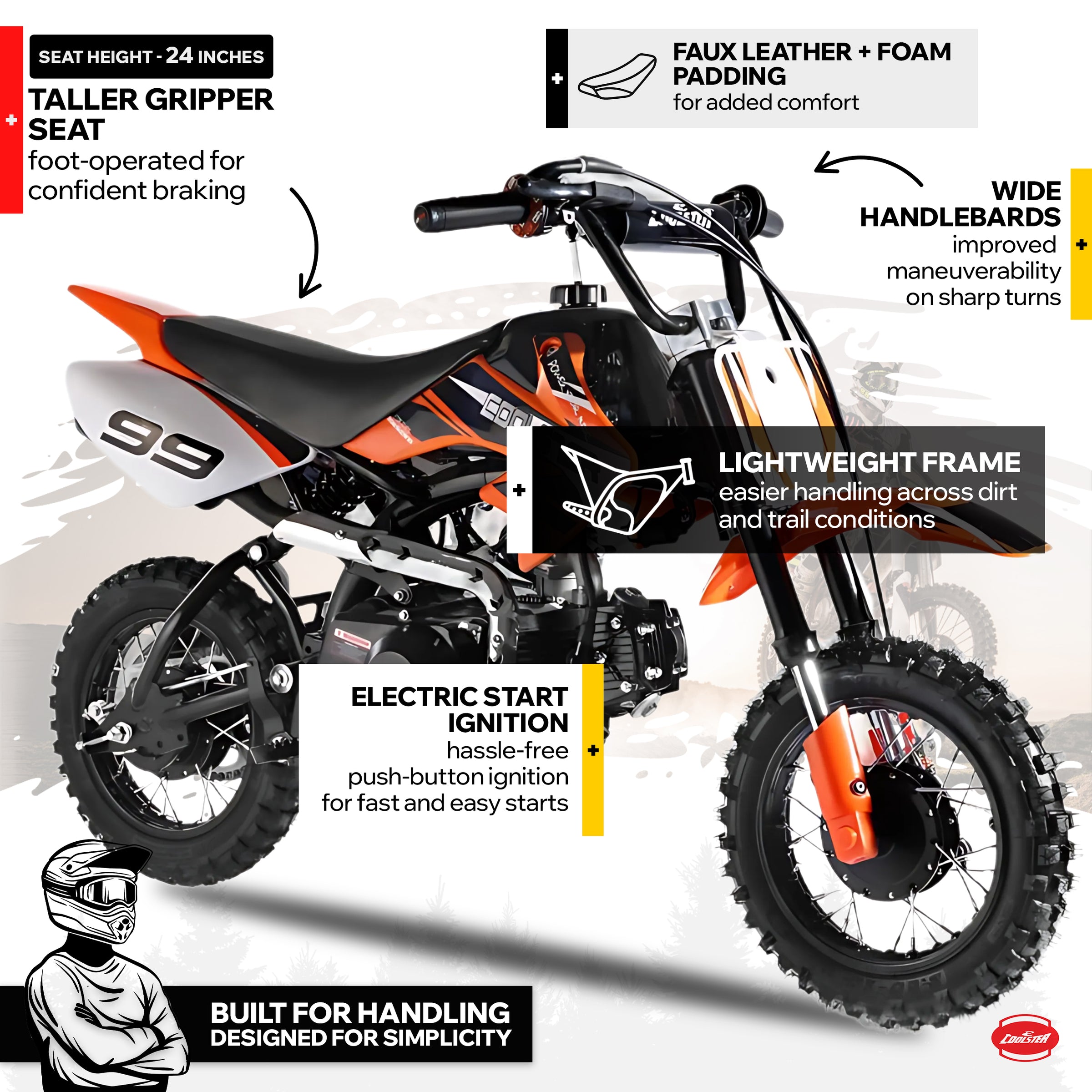 110cc Automatic Off-Road Dirt Bike - Coolster QG-213A