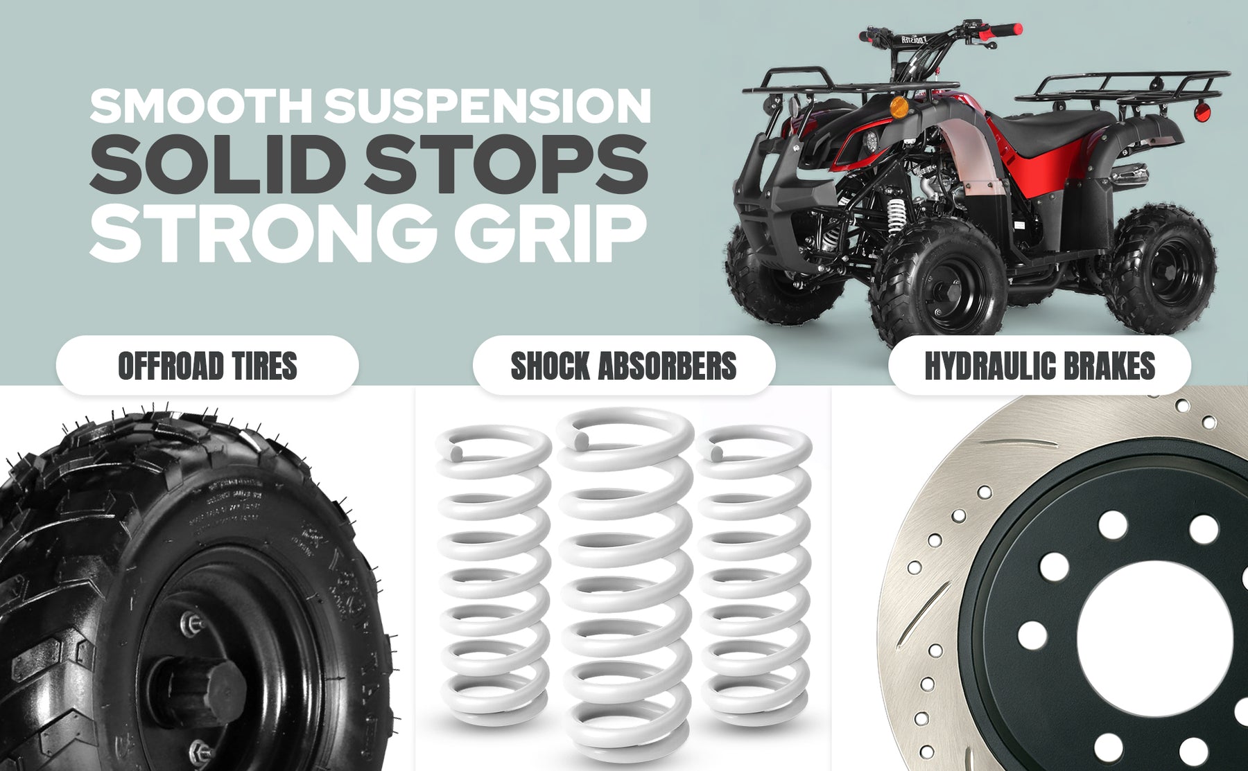 Coolster 125cc Kids Gas Quad , Utility 4 Wheeler ATV