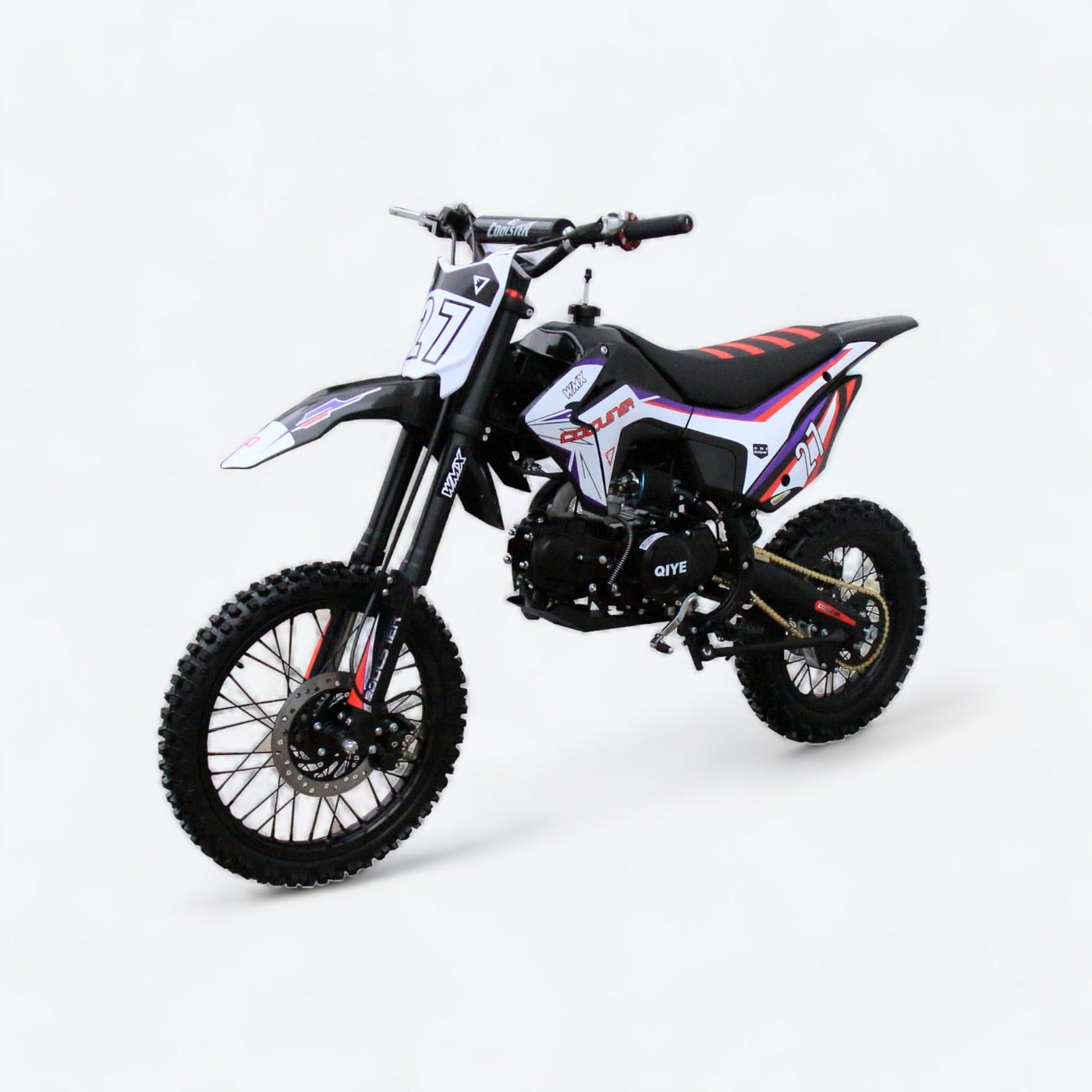 125cc Dirt Bike, 3 Speed Manual Gas Off-Road Motorcycle - Coolster M-1