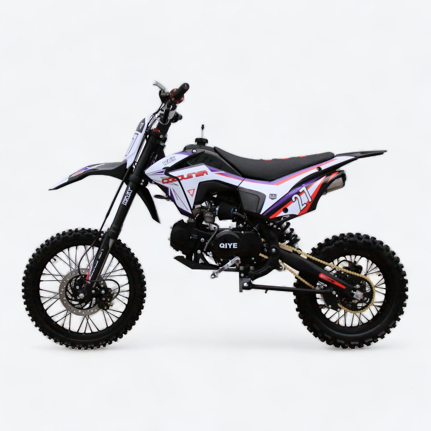 125cc Dirt Bike, 3 Speed Manual Gas Off-Road Motorcycle - Coolster M-1